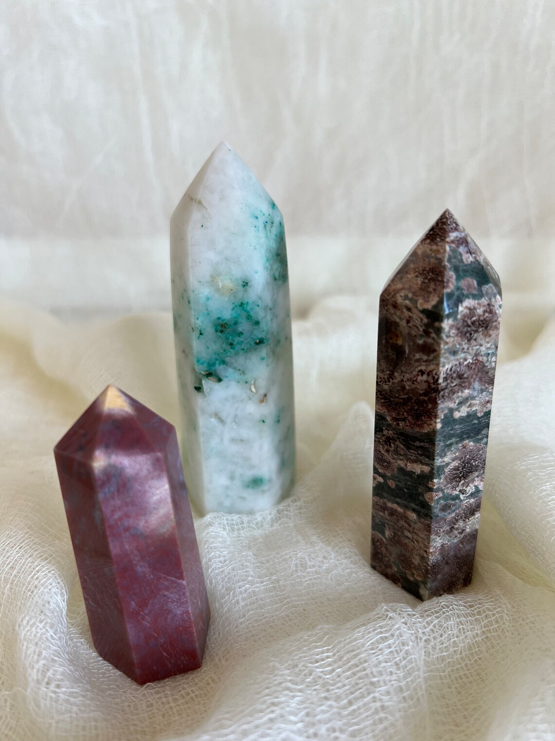 Phoenix Stone, Rhyolite Green Sakura Jasper, Ocean Jasper Crystal ...