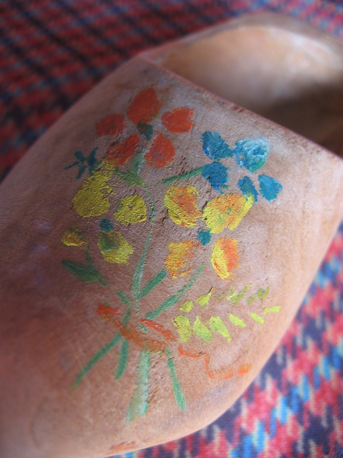 Vintage Wooden Clog, Traditional Wooden Shoe, Small Handmade Wood Clog ...