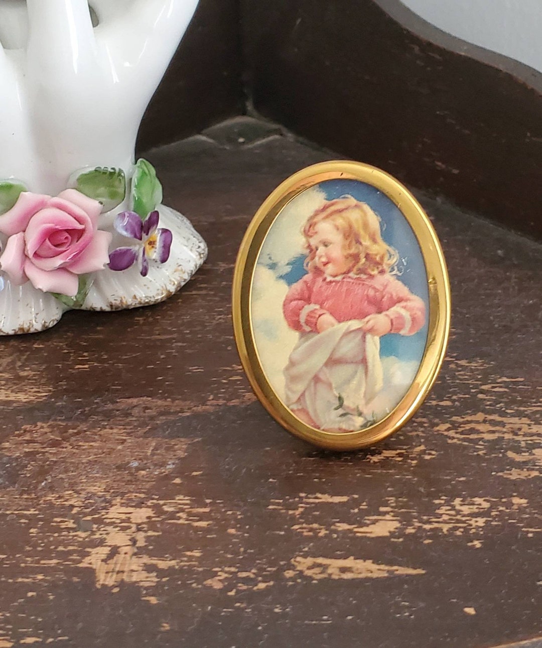 1950s Brass Miniature Picture Frame - Vintage Travel Frame - 50s Decor ...