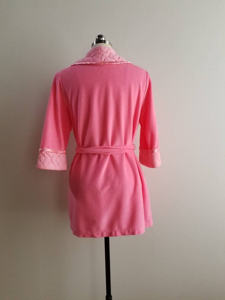1960s Pink Fuzzy Robe with by Sears 60s Sleepwear 60's Loungewear Women ...