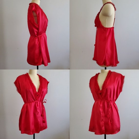 1980s Red Lingerie Set By Cinema Etoile Seductive Wea… Gem