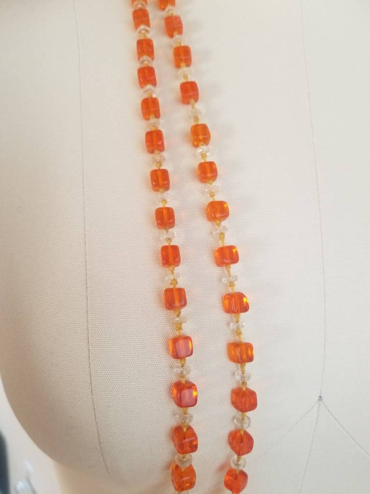 Vintage 1920's Czech Glass Beaded Flapper Necklace 20s Vintage Flapper ...