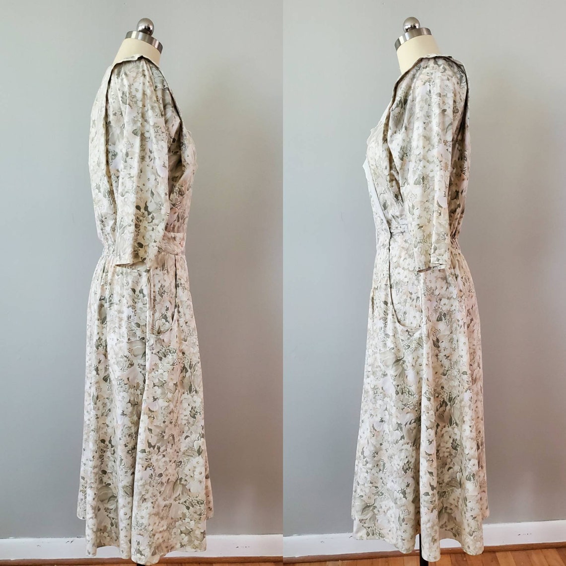 1980s Cotton Market Dress by Sally Lou 80s Floral Print Dress - Etsy