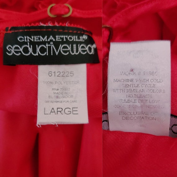 1980s Red Lingerie Set By Cinema Etoile Seductive Wea… Gem