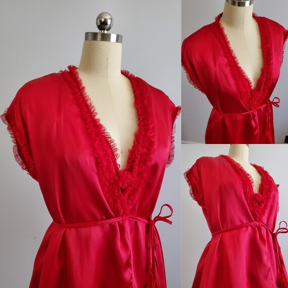 1980s Red Lingerie Set By Cinema Etoile Seductive Wea… Gem