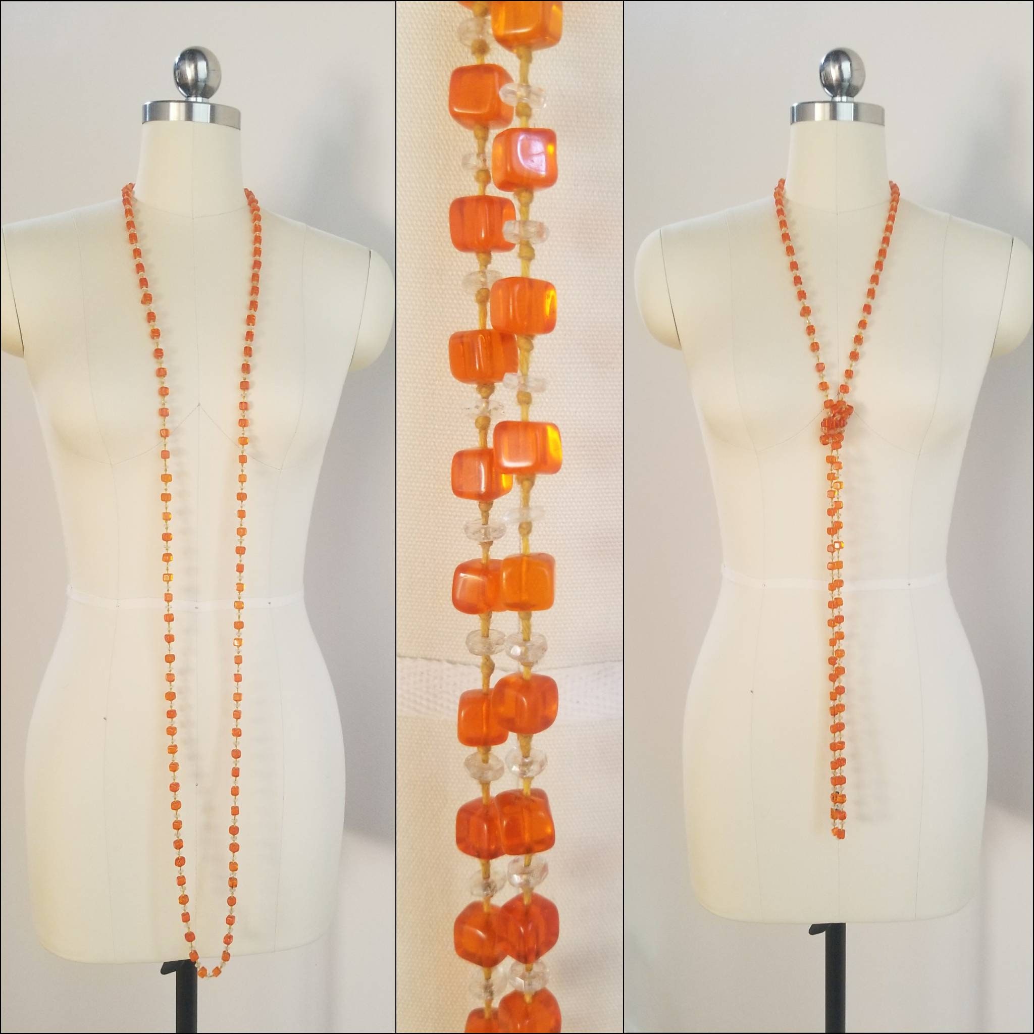 Vintage 1920's Czech Glass Beaded Flapper Necklace 20s Vintage Flapper ...