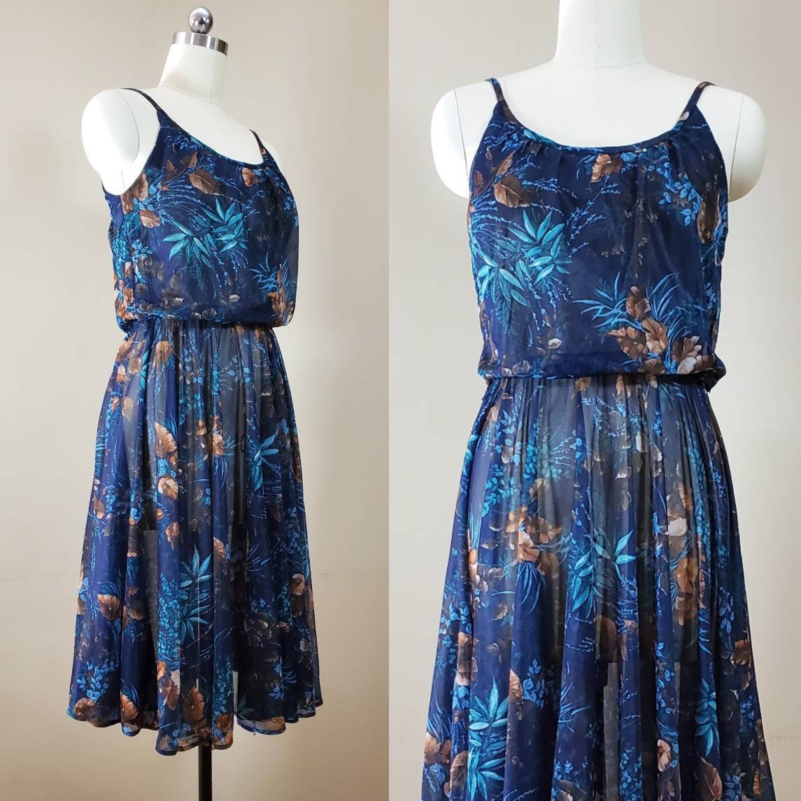 1970's Sheer Sundress by Lehigh 70s Dresses 70's Women's Vintage Size ...