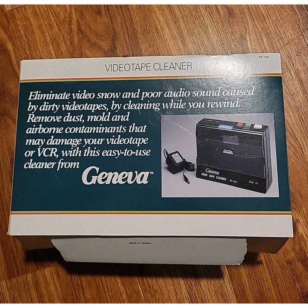 Geneva VHS Video Tape Cleaner PF740 2-way Cleaning System Rewind - Etsy