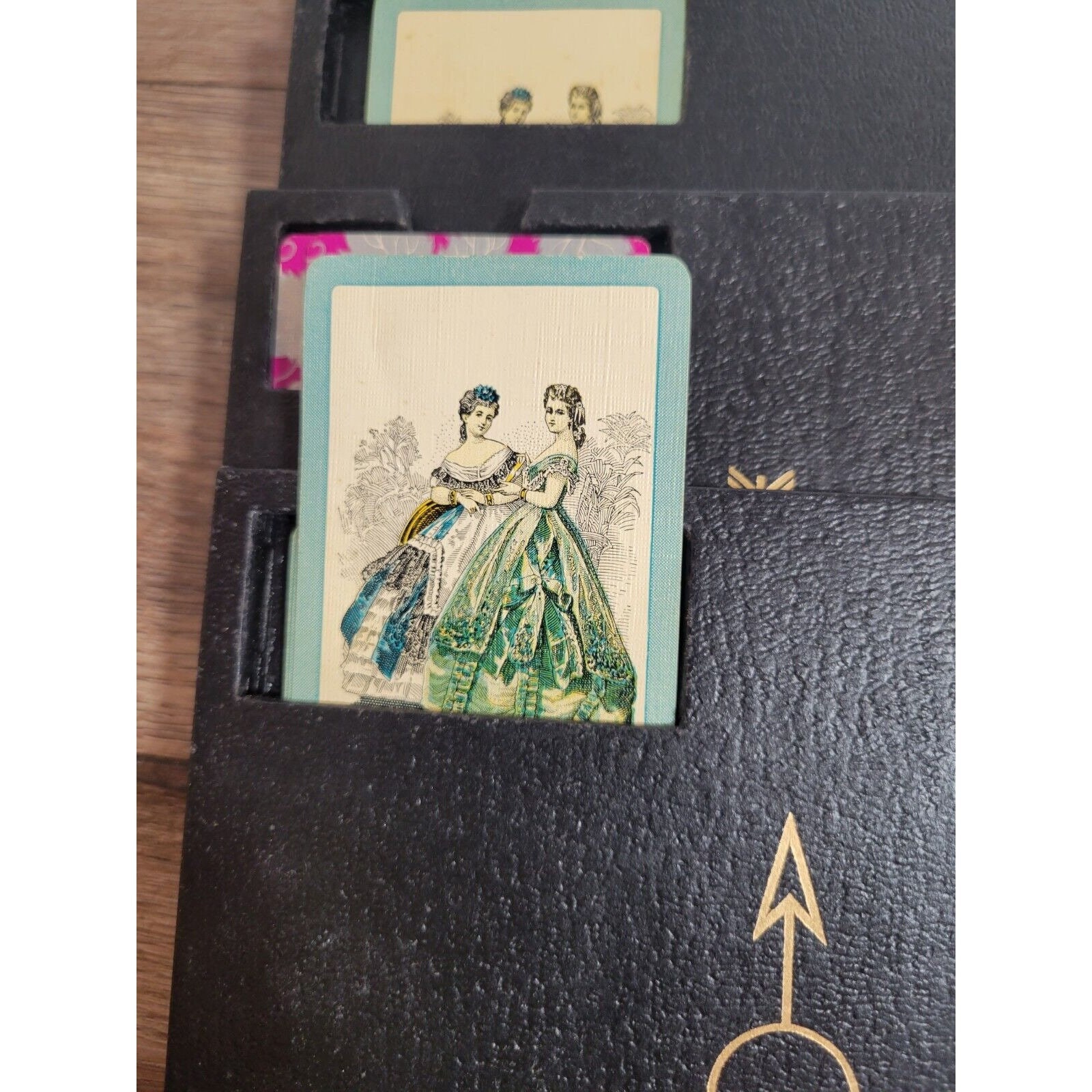 Antique Paine Duplicate Whist Bridge Tray & Card Holder 16 Trays W Vtge ...