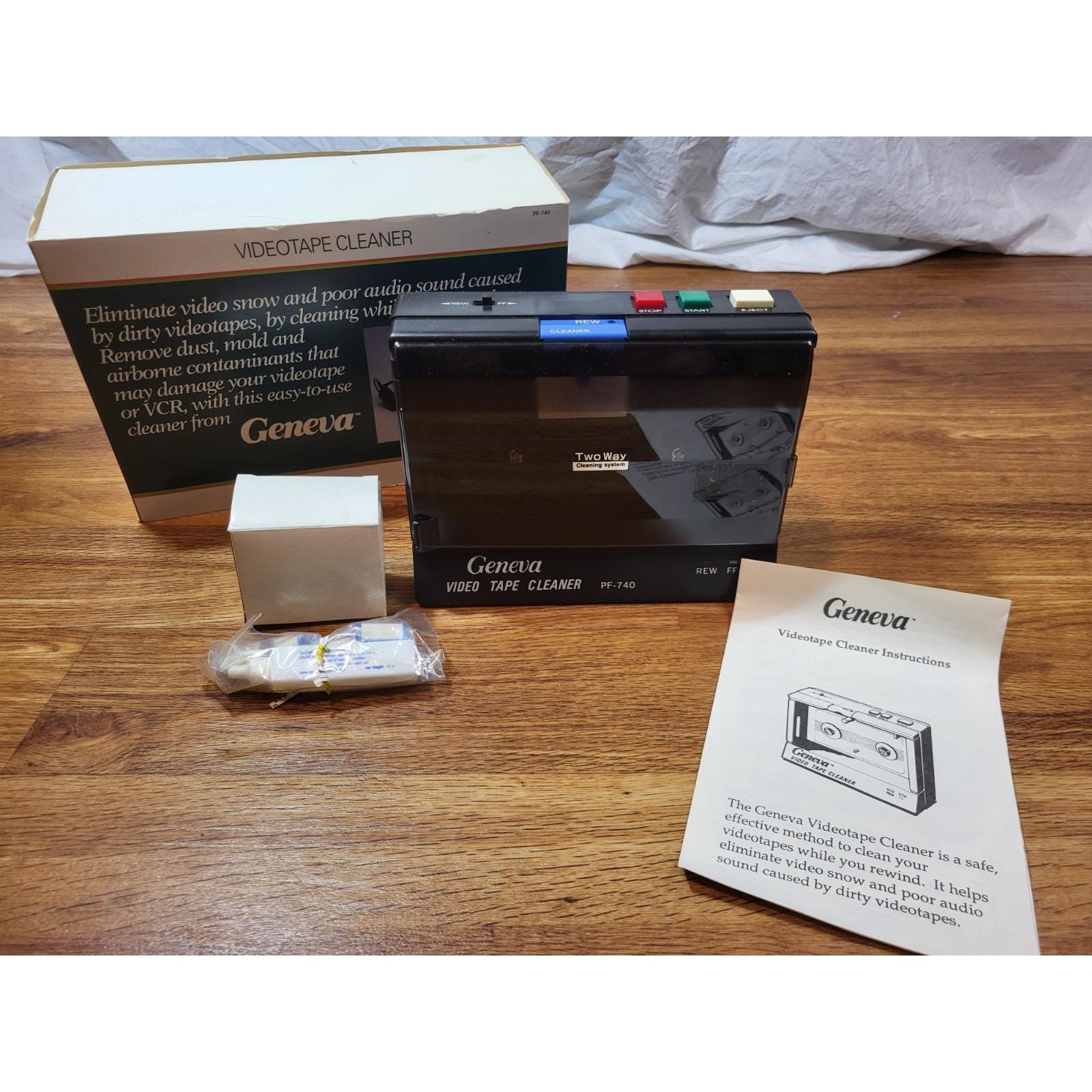 Geneva VHS Video Tape Cleaner PF740 2-way Cleaning System Rewind - Etsy