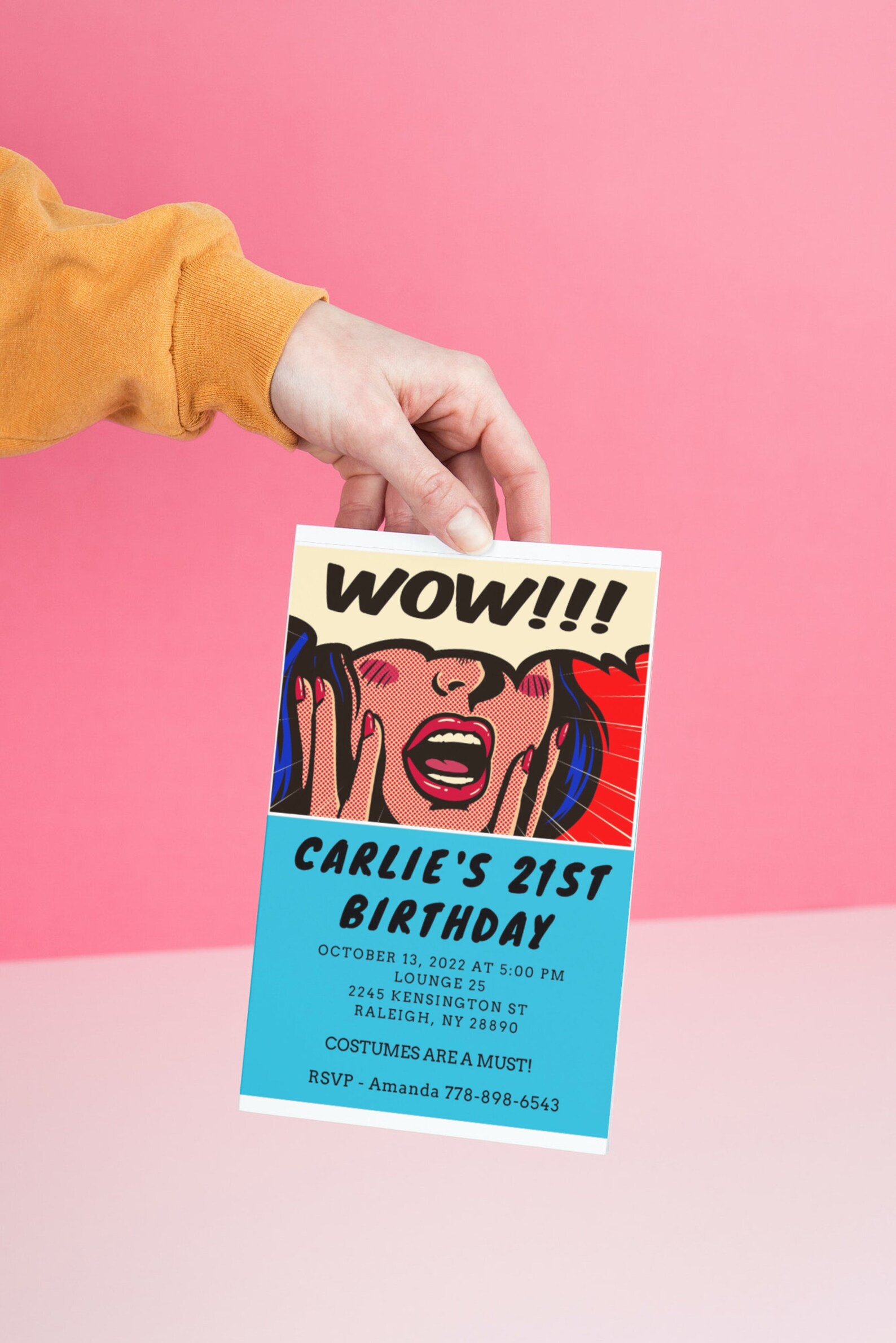 POP Comic Book Digital Invite for Birthdays and Special Occasions ...