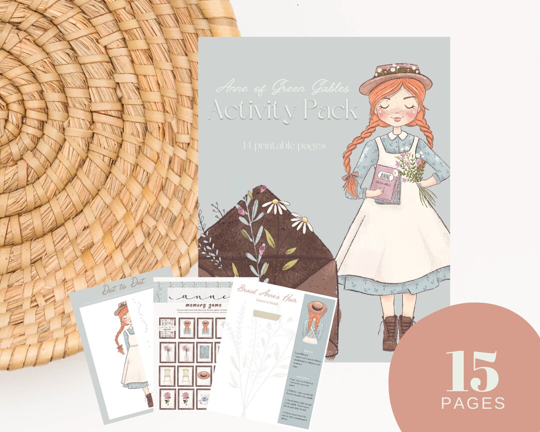 Anne of Green Gables Literature Activity Pages for Kids | Calendar ...
