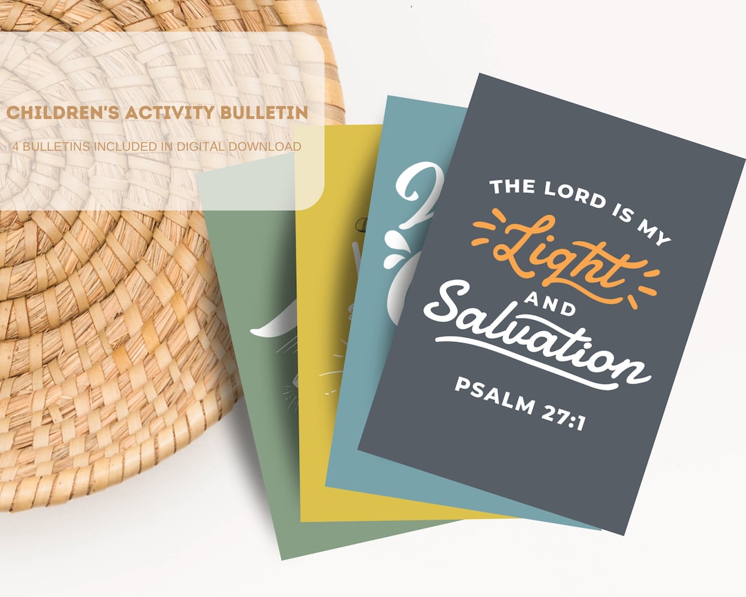 Kid's Printable Bulletins | Children's Church Activity Bulletin | Kid's ...