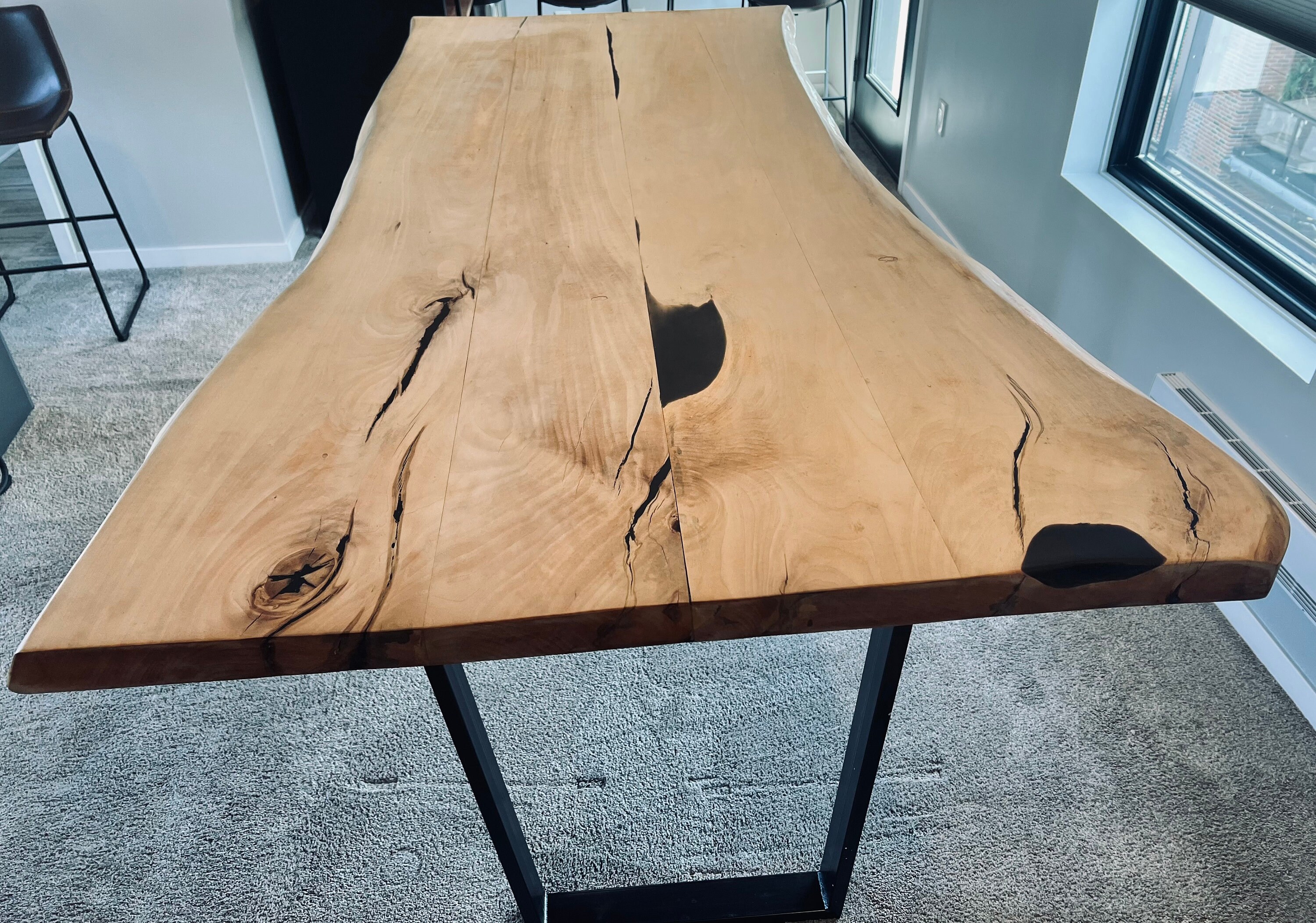 Wood I Table I Live Edge Table Dining Table Live Edge I Wood Table ...