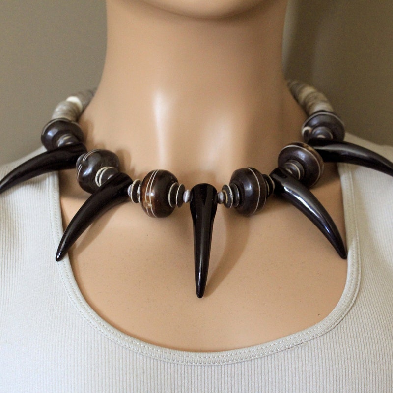 Tribal Bone Necklace - Etsy
