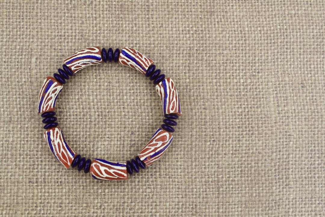 African Krobo Bead Bracelet, Men Bead Bracelet, Women Bead Bracelet ...