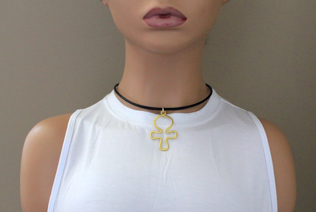 Ankh Wire Pendant Choker Necklace: Egyptian Symbol, Statement Jewelry ...