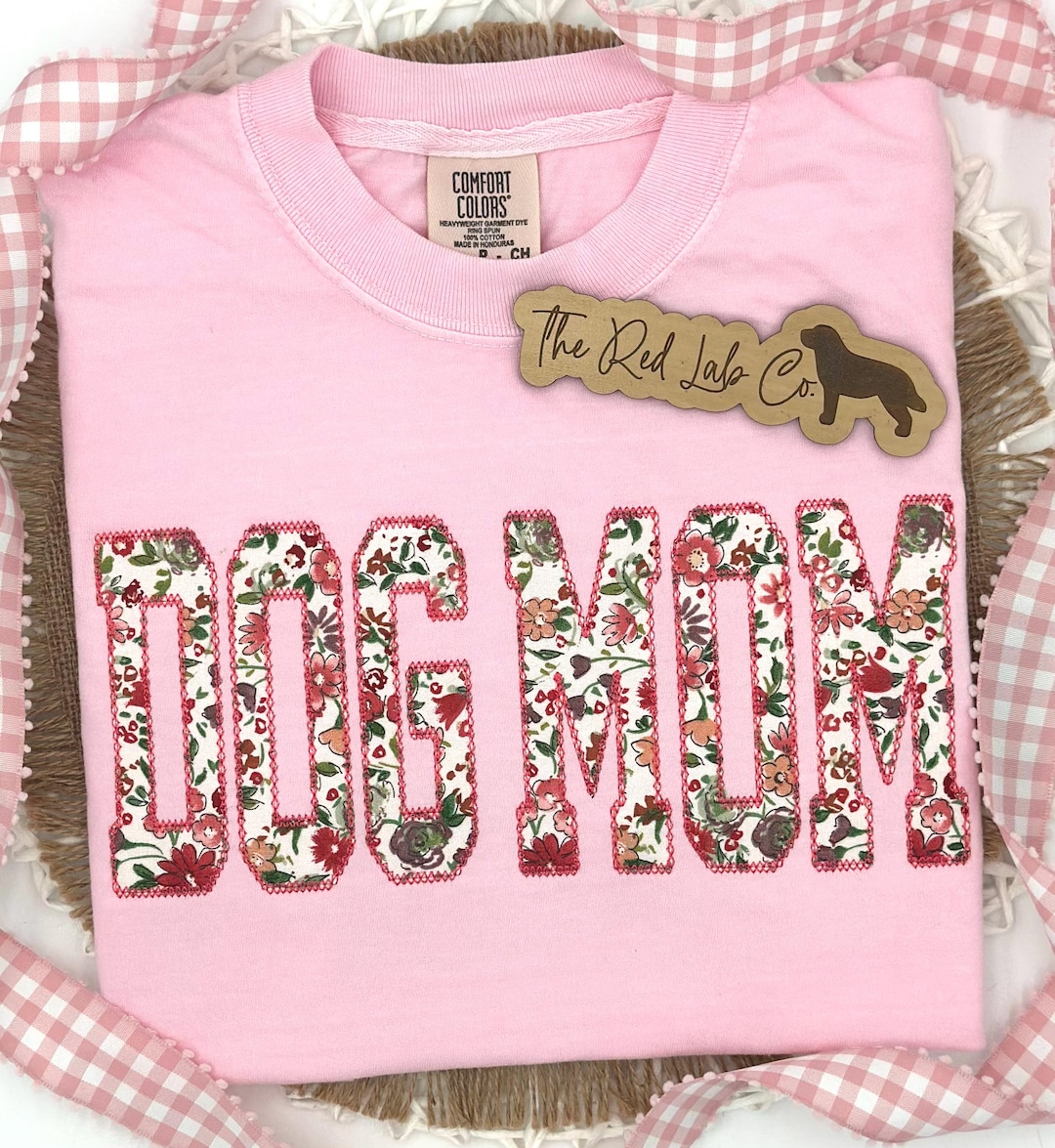 Dog Mom Embroidered Appliqué , Gifts for Dog Mom, Cute Dog Mama Gift ...