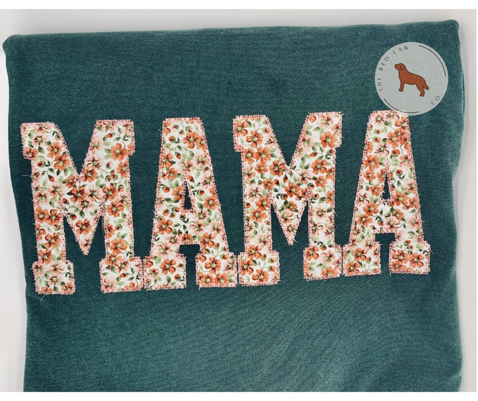 MAMA Embroidered Appliqué , Gifts for Mom, Cute Mama Gift for Mothers ...