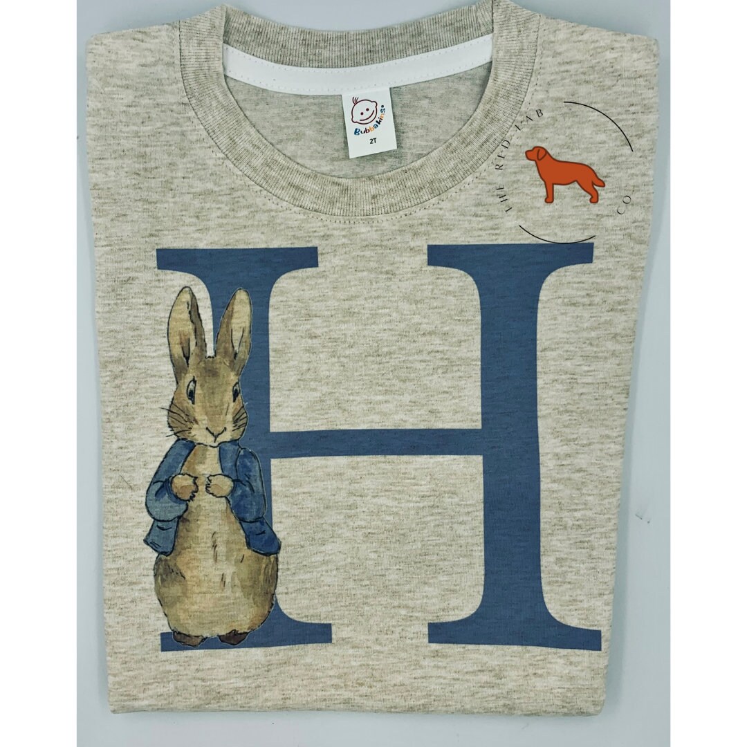 Personalized Boys Peter Rabbit Initial Shirt, Easter - Etsy