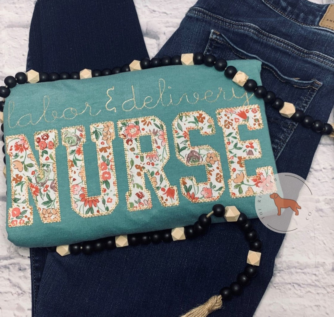 Nurse Embroidered Appliqué , Gifts for Nurse, Nurse Applique T-shirt ...