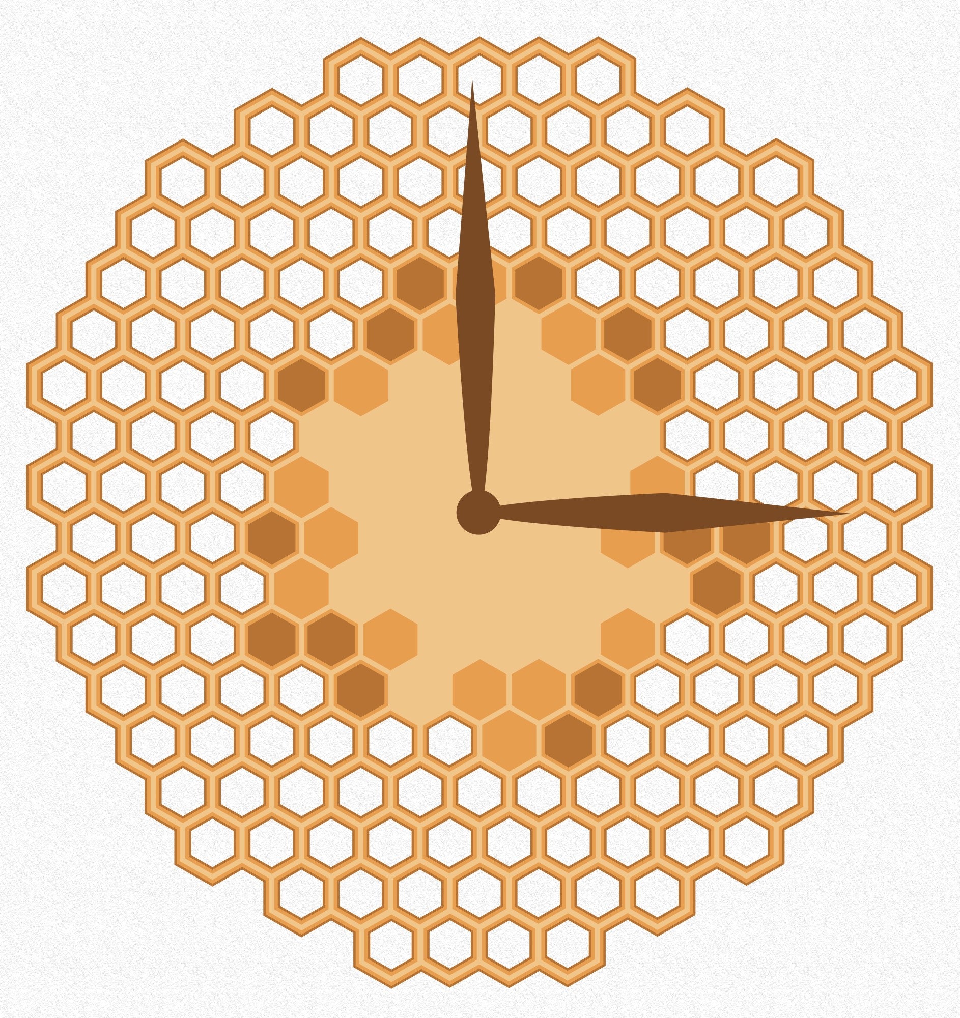 Honeycomb Clock Template - Etsy