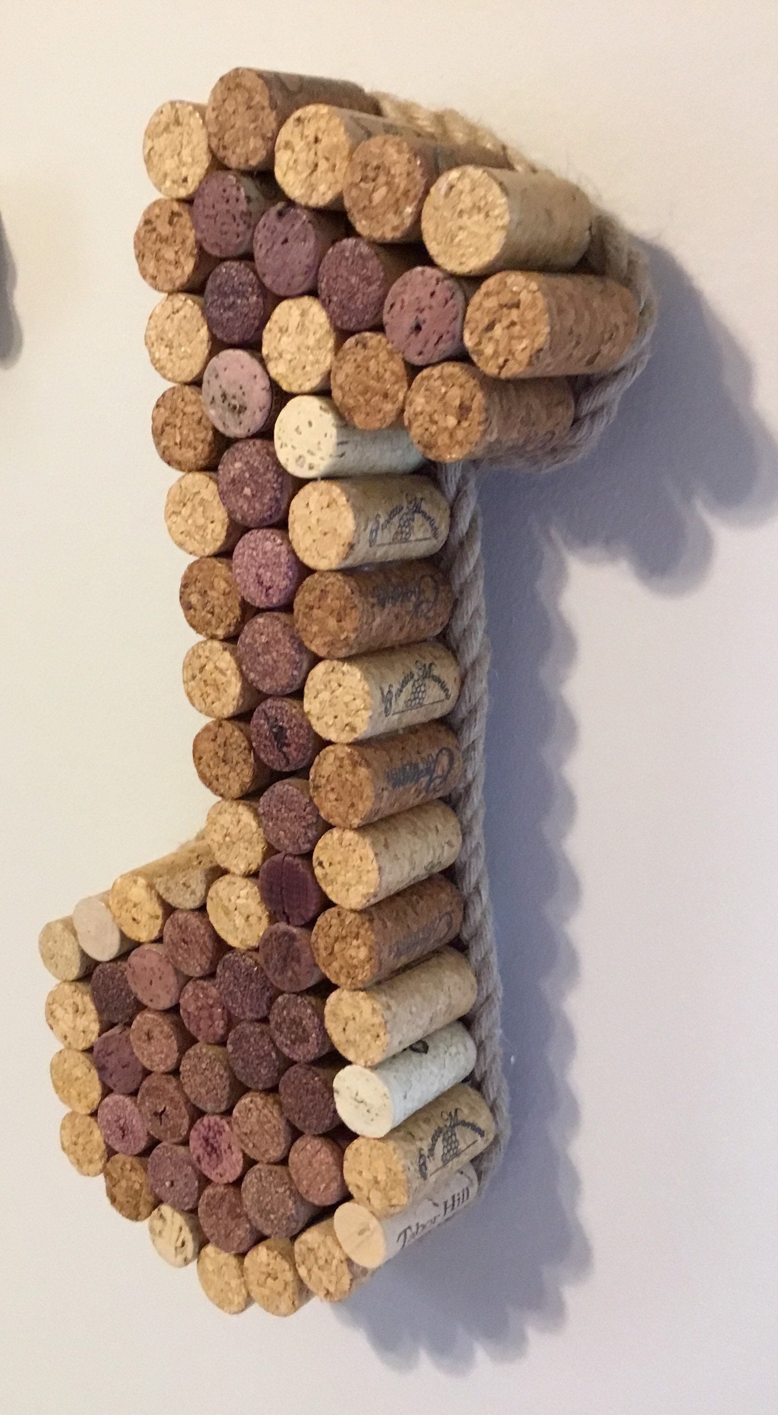 Large Cork Music Note Wall Decor Handmade From Repurposed Wine Corks ...