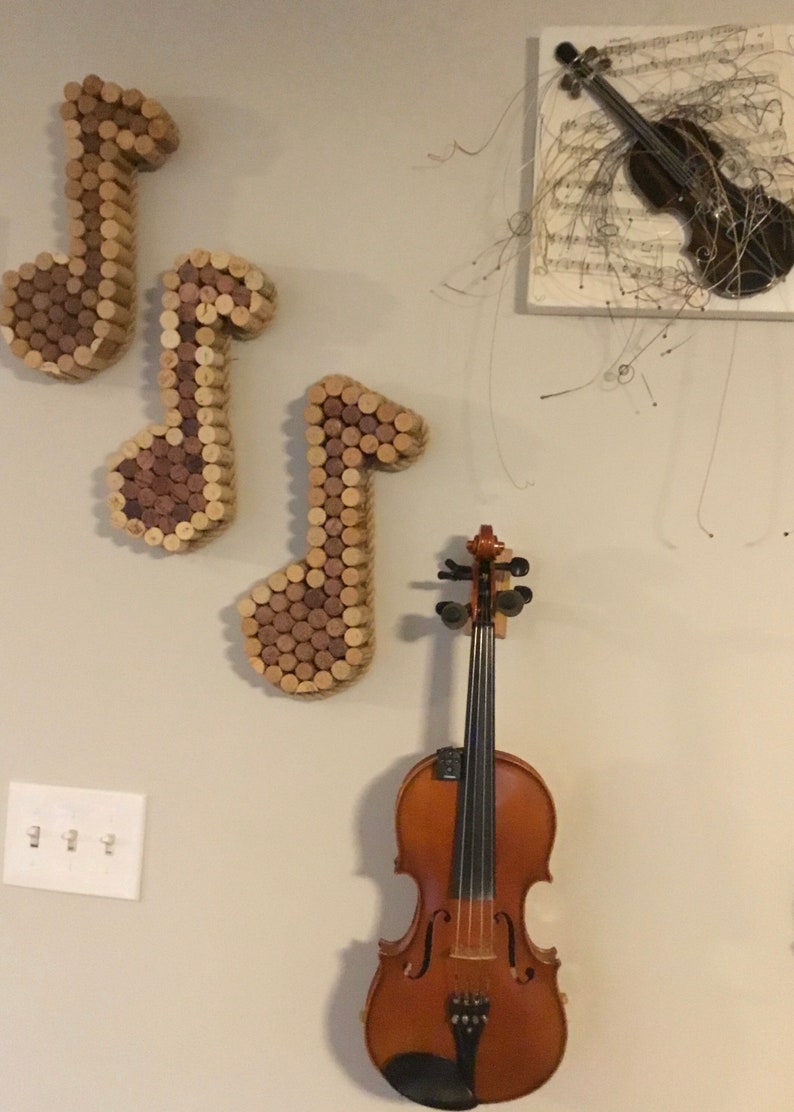 Large Cork Music Note Wall Decor Handmade From Repurposed Wine | Etsy