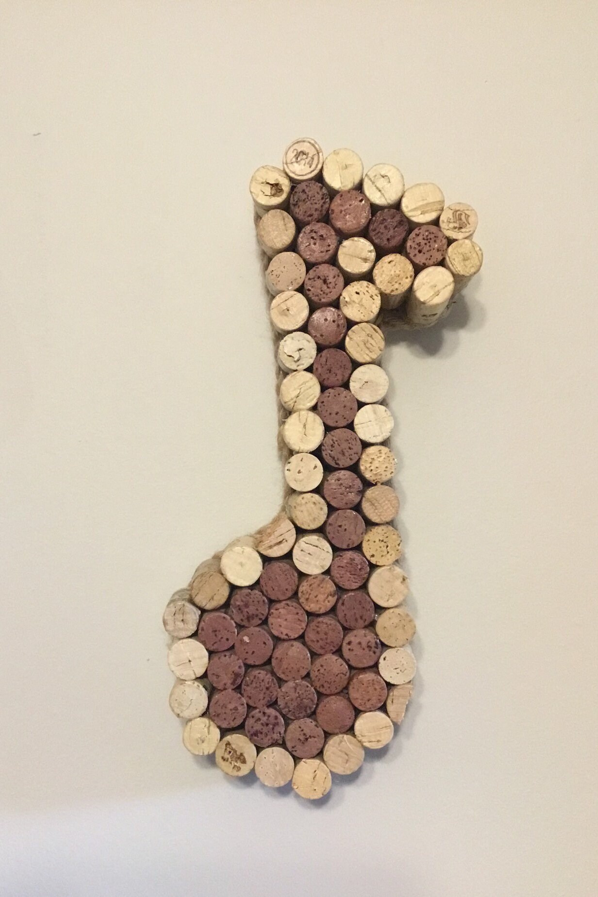 Large Cork Music Note Wall Decor Handmade From Repurposed Wine Corks ...