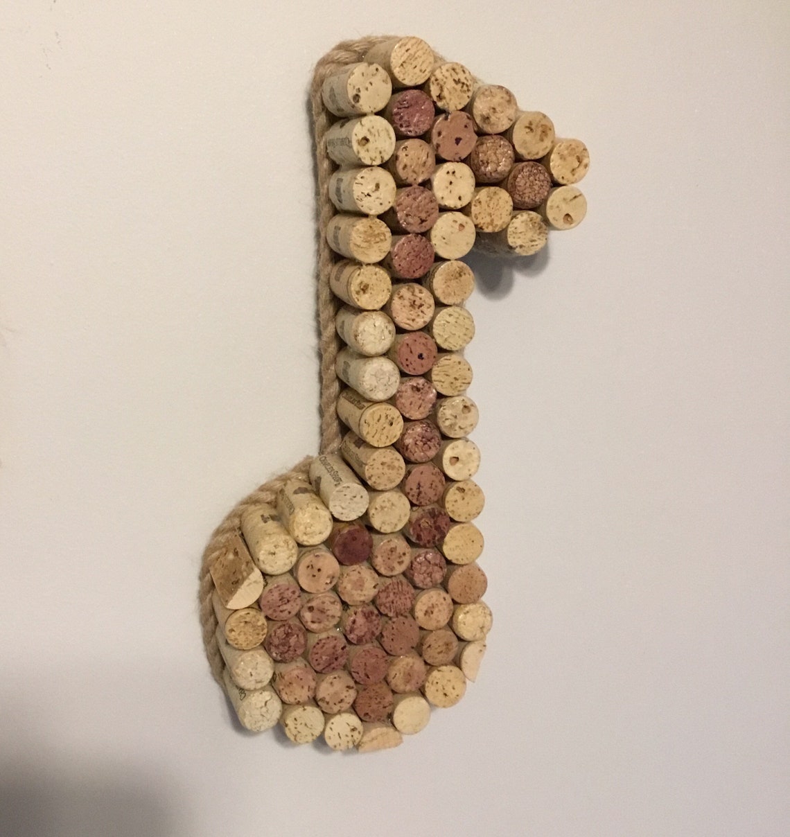 Large Cork Music Note Wall Decor Handmade From Repurposed Wine Corks ...