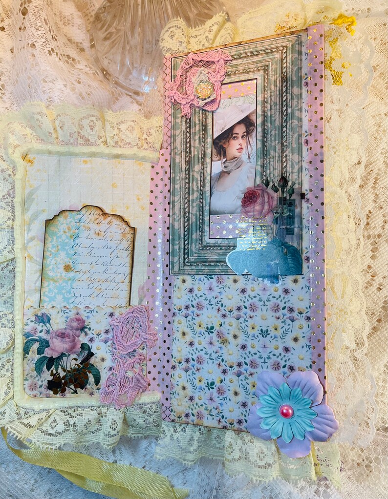 Shabby Romantic Flip Flop Journal Handmade Shabby Chic Mom Gift Travel ...