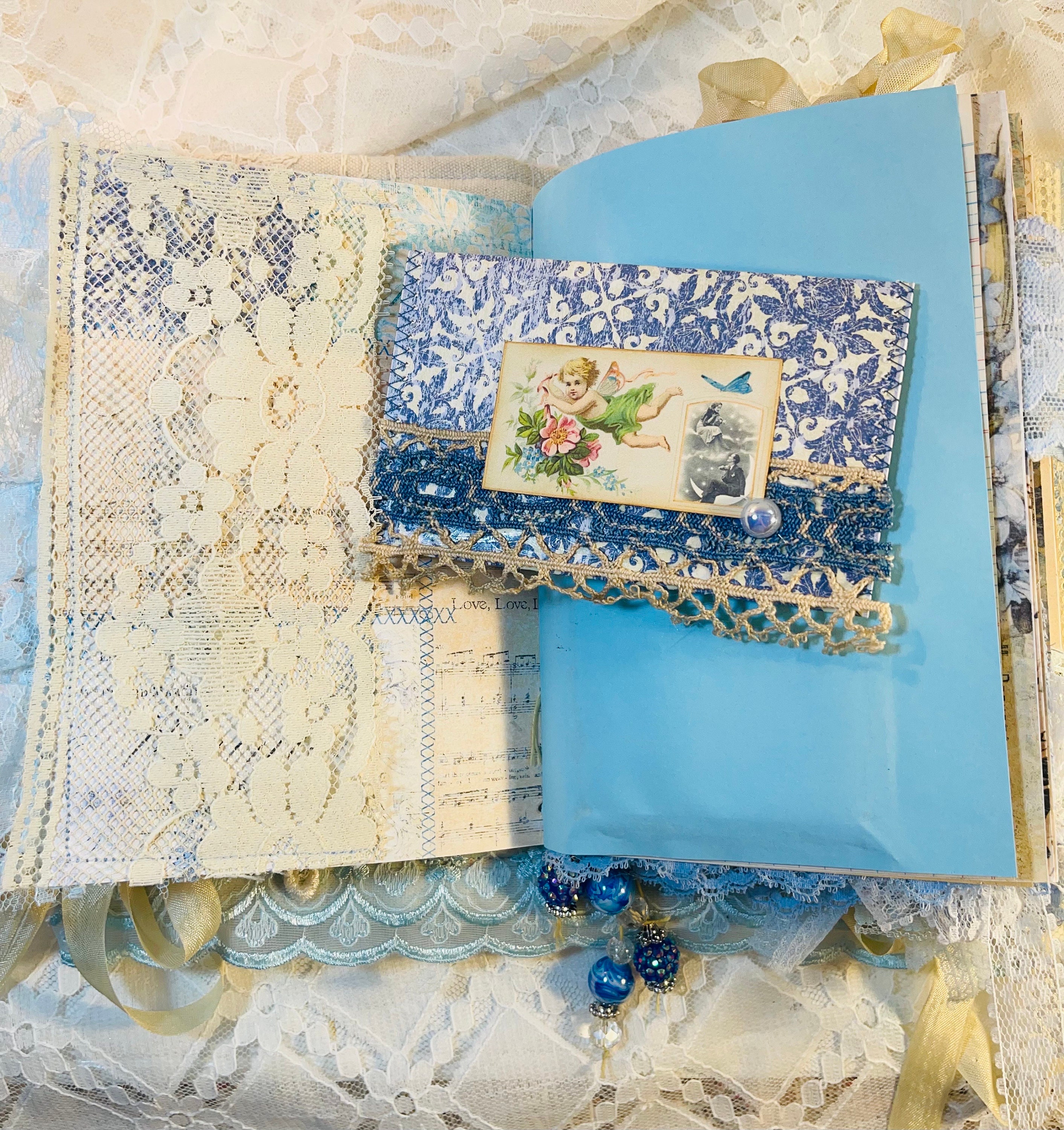 Shabby Chic Junk Journal Romantic Journal Memory Keeper Handmade ...