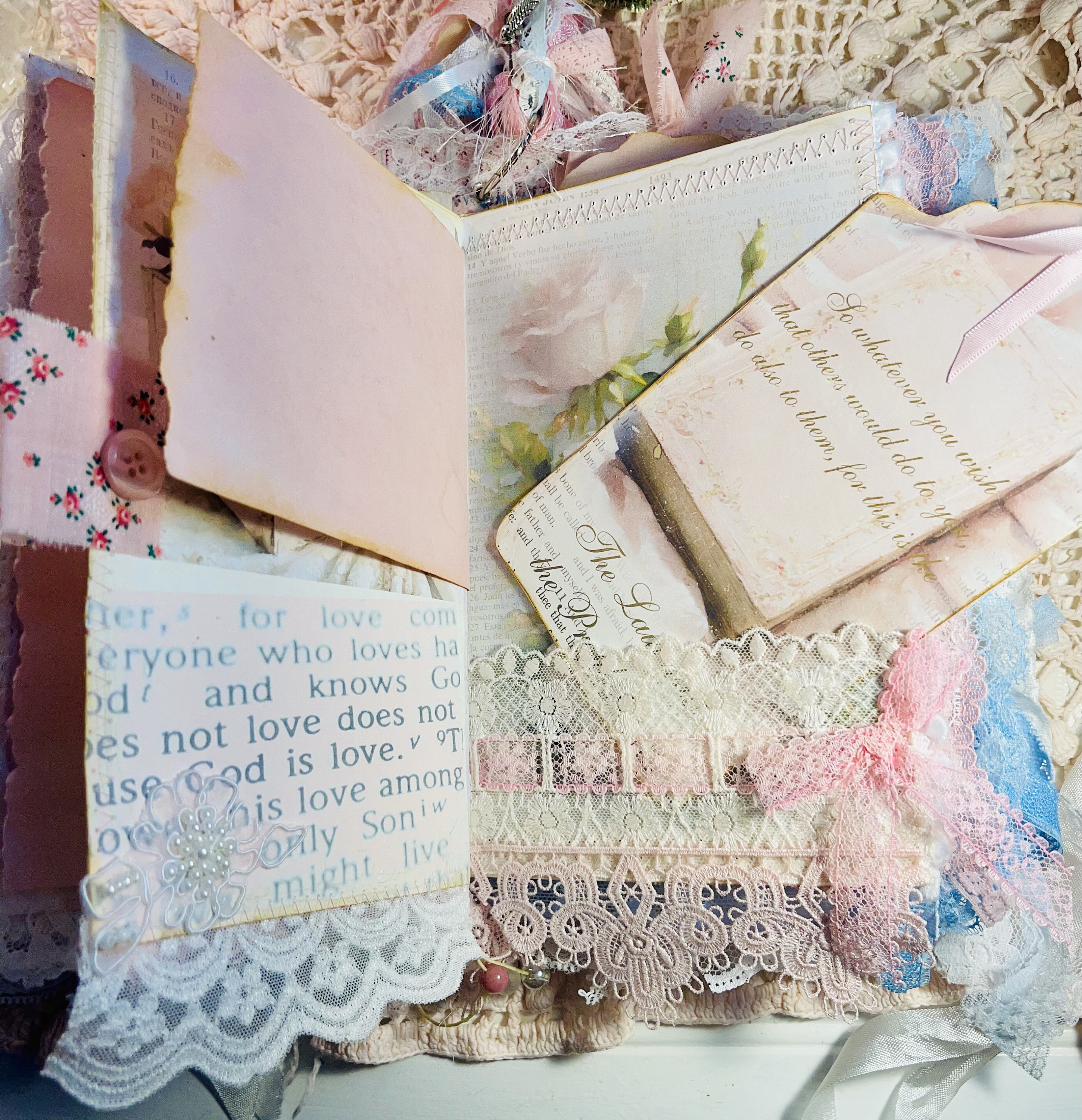 Junk Journal Shabby Chic Journal Gift for Mom Diary Memory Keeper Gift ...