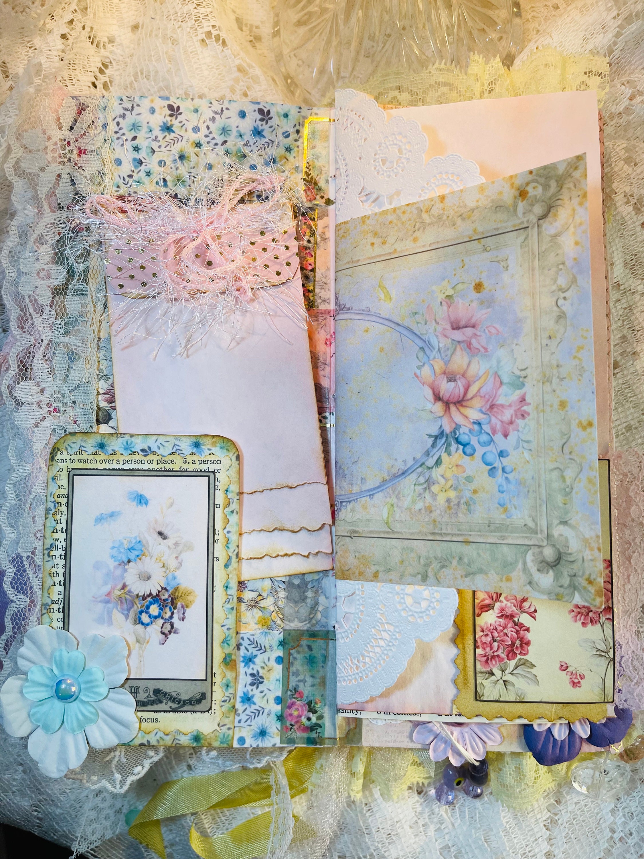 Shabby Romantic Flip Flop Journal Handmade Shabby Chic Mom Gift Travel ...