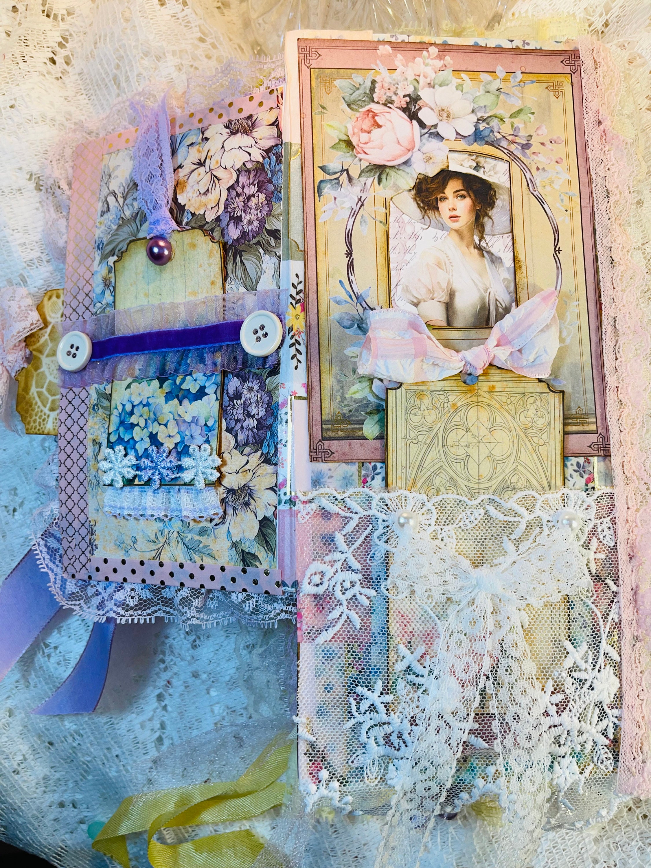 Shabby Romantic Flip Flop Journal Handmade Shabby Chic Mom Gift Travel ...