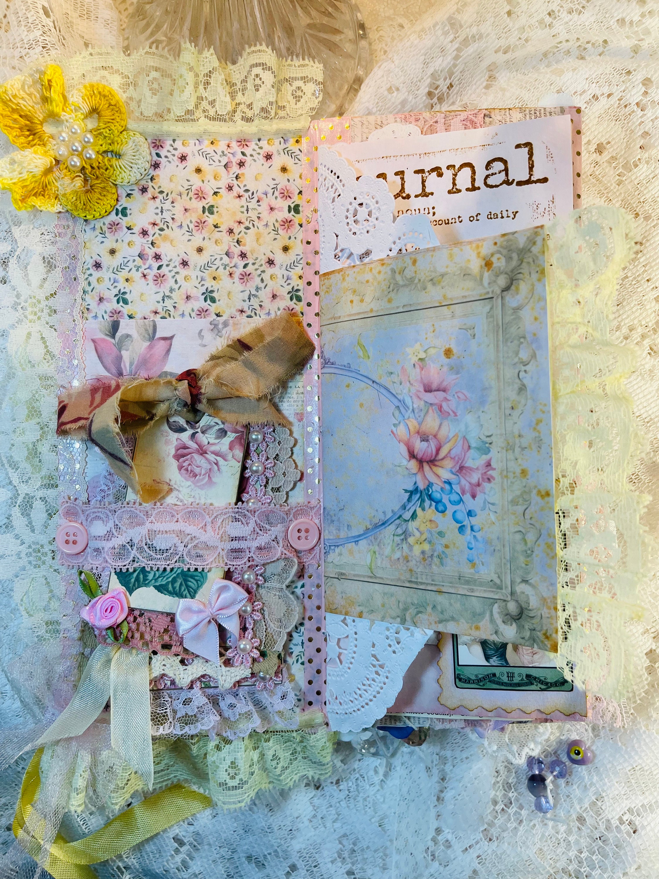 Shabby Romantic Flip Flop Journal Handmade Shabby Chic Mom Gift Travel ...