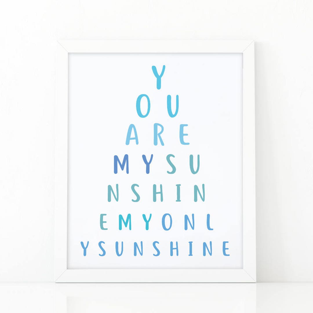 You Are My Sunshine My Only Sunshine, Printable Art, Nursery Decor ...