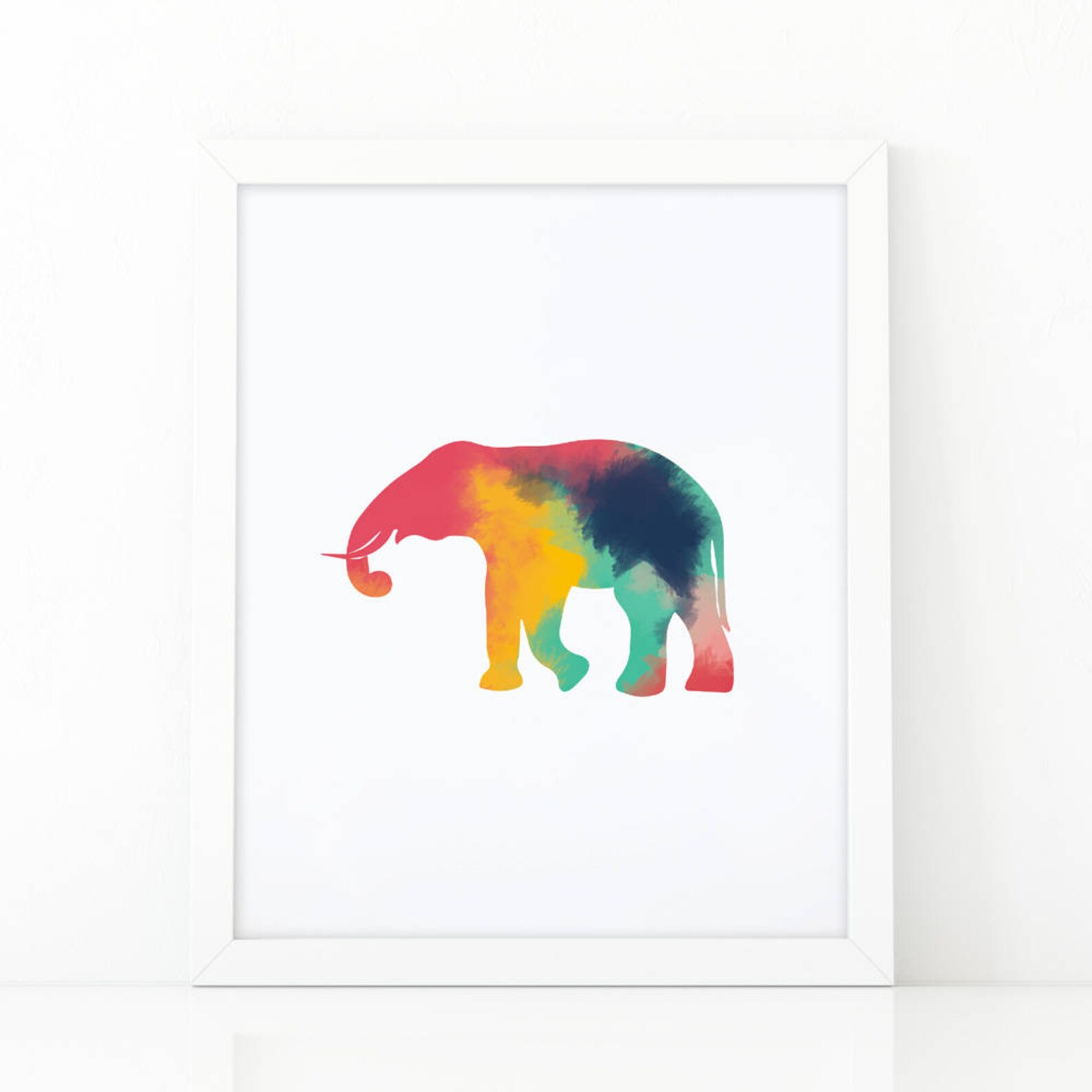 Elephant Print, Abstract Print, Printable Nursery, Zoo Animal, Abstract ...