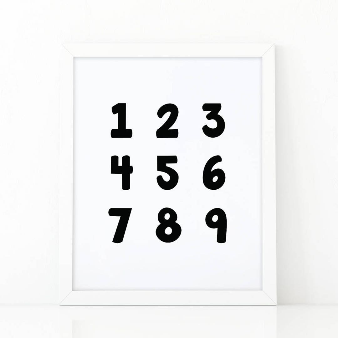 Numbers Print, 123 Print, Numbers Wall Art Set, Numbers Set, Instant ...