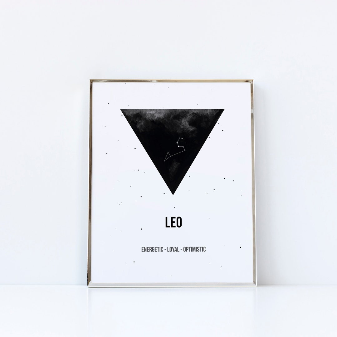 Leo Zodiac Print, Printable Zodiac Poster, Leo Constellation Print ...