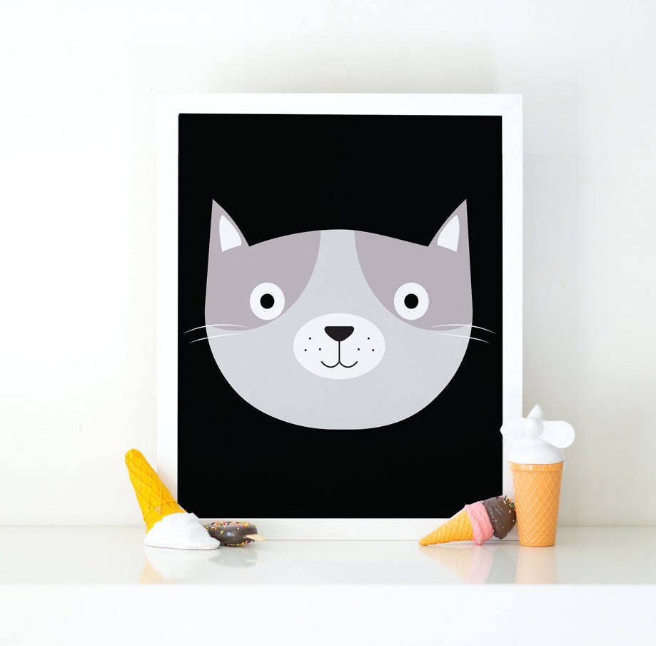Cat Print, Kitten Print, Cute Baby Animal, Printable Wall Art, Room ...