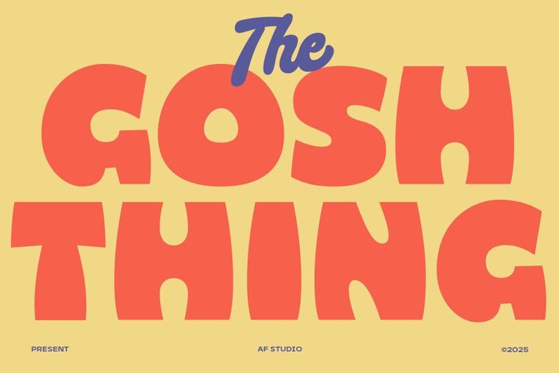 Gosh Thing Playful Font - Etsy