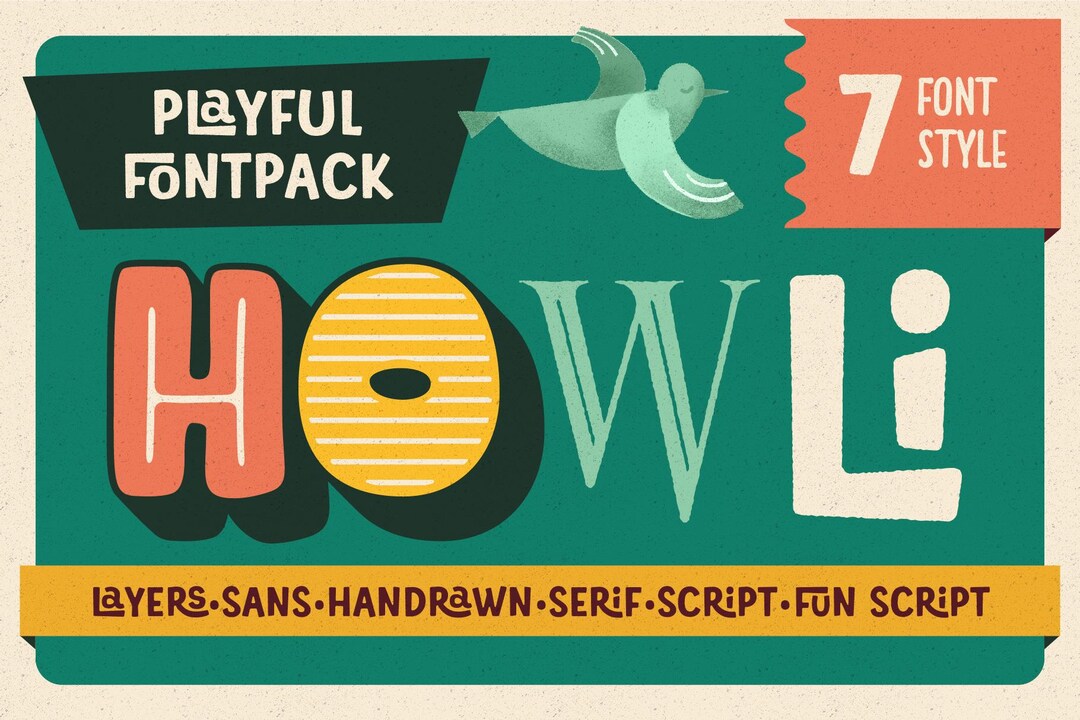 Howli Playful Font Pack - Etsy