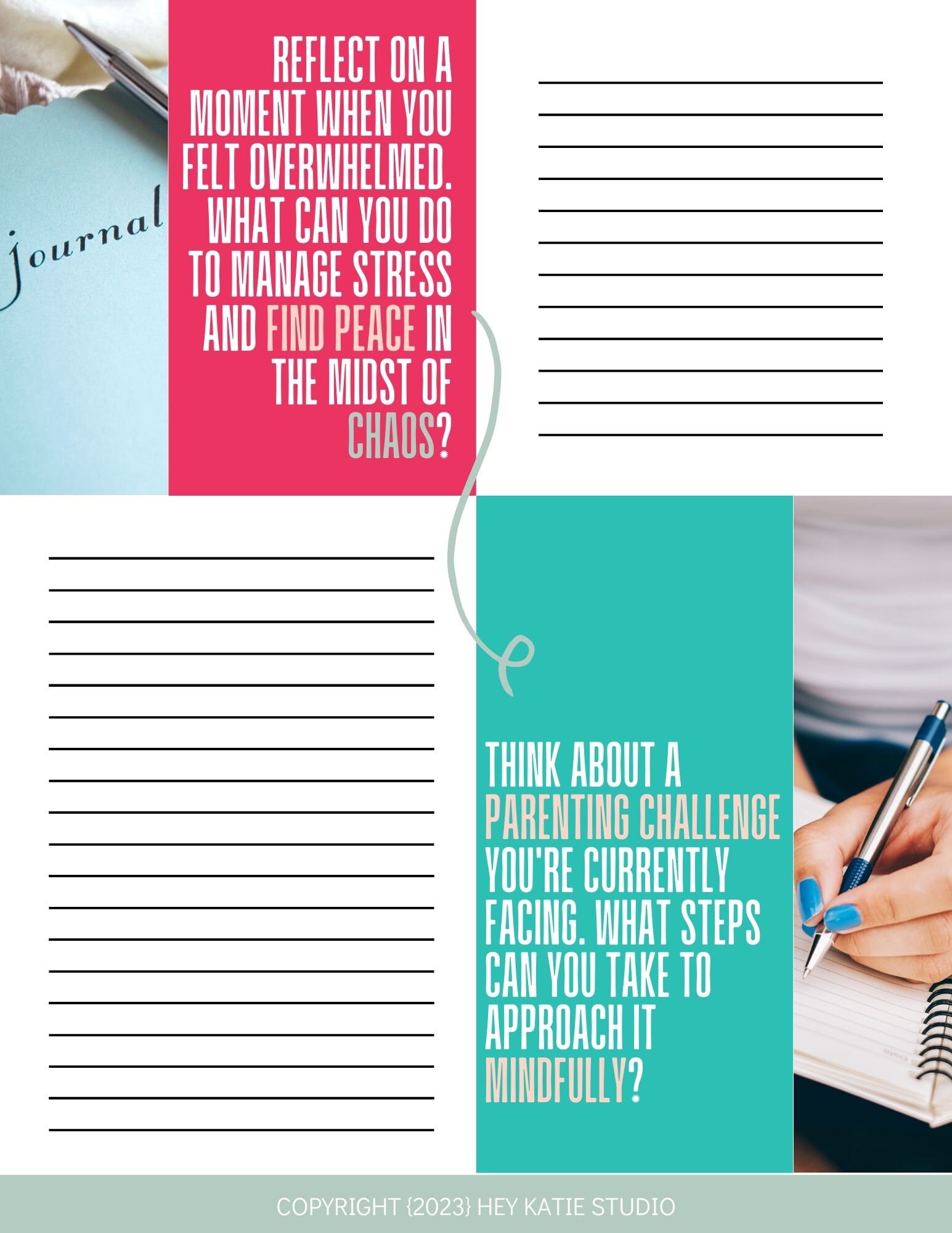 Mindful Mother Daily Journal - Printable - Etsy