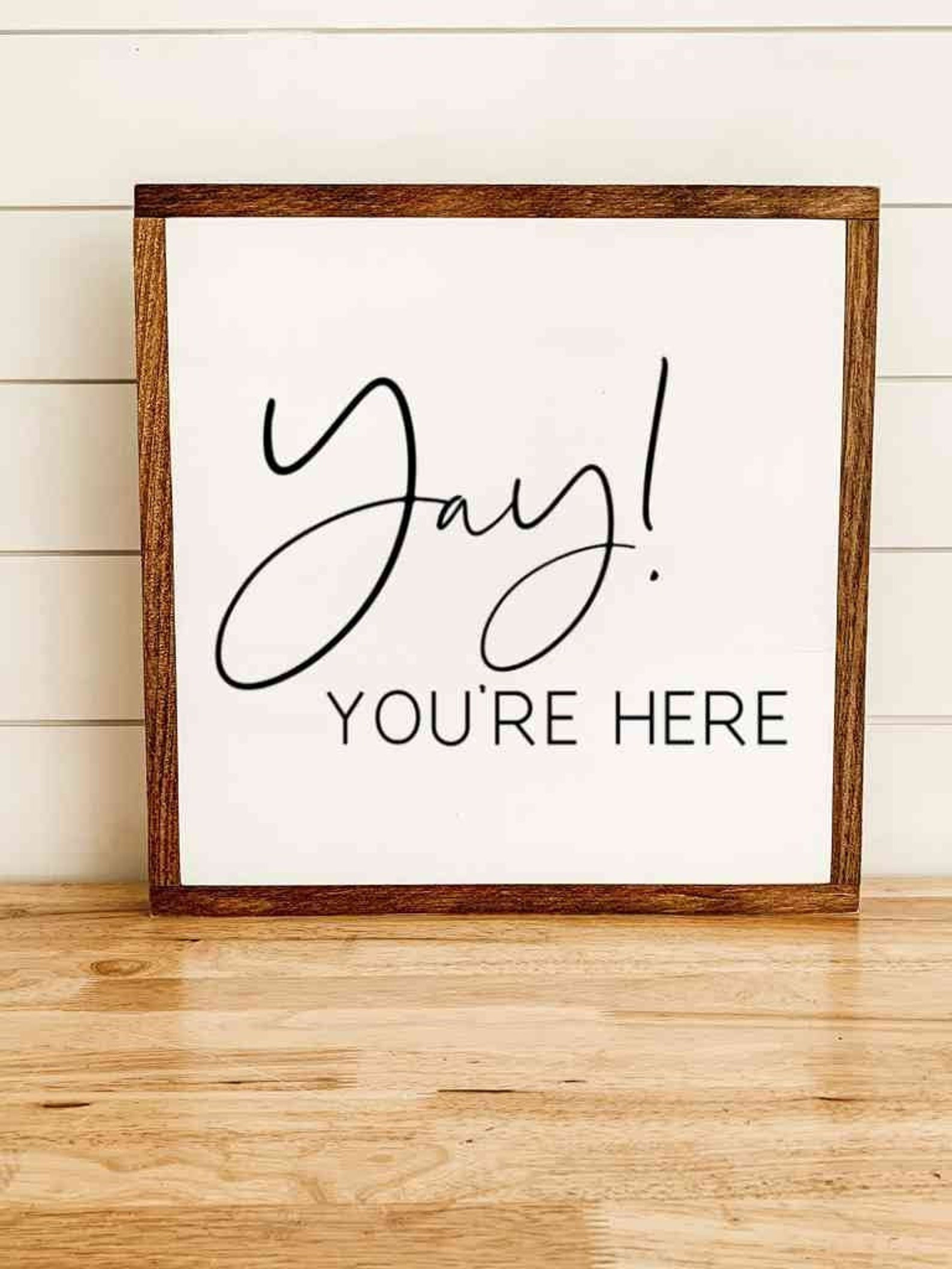 Yay You're Here Sign 18x18 Large Quote | Etsy