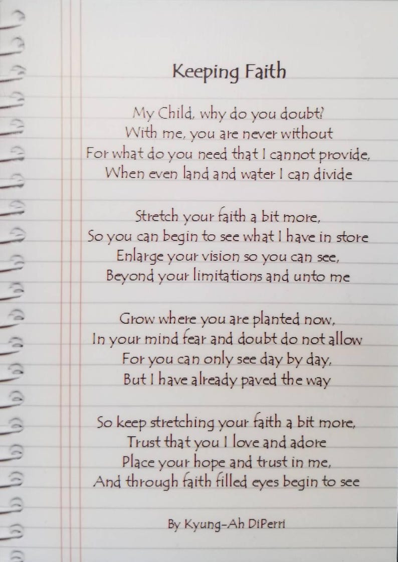 Faith Poem-christian Poem on Faith-original Faith | Etsy