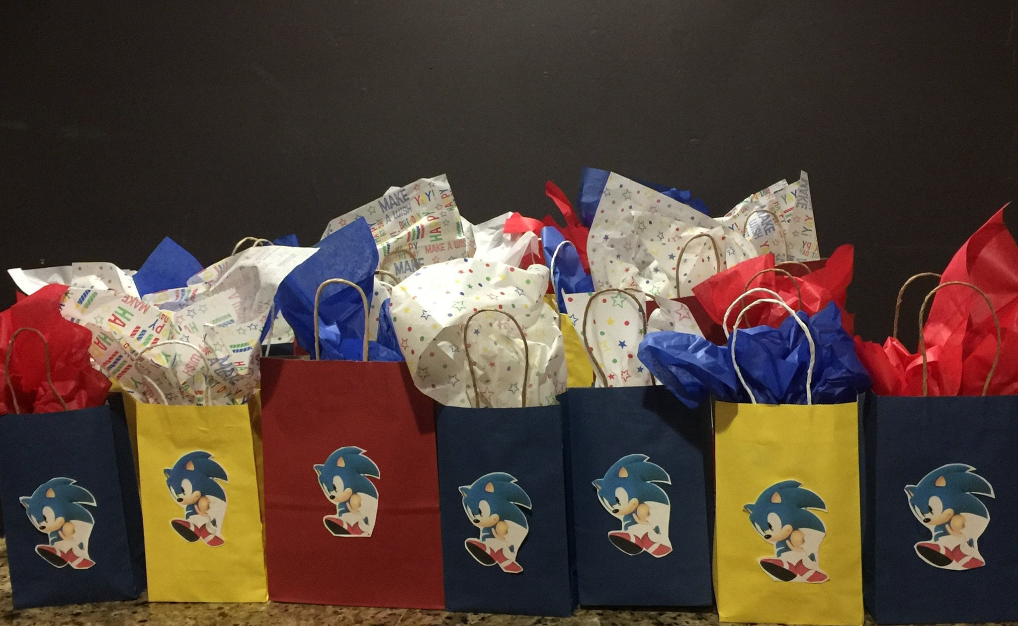 Custom Sonic the Hedgehog Party Bags - Etsy
