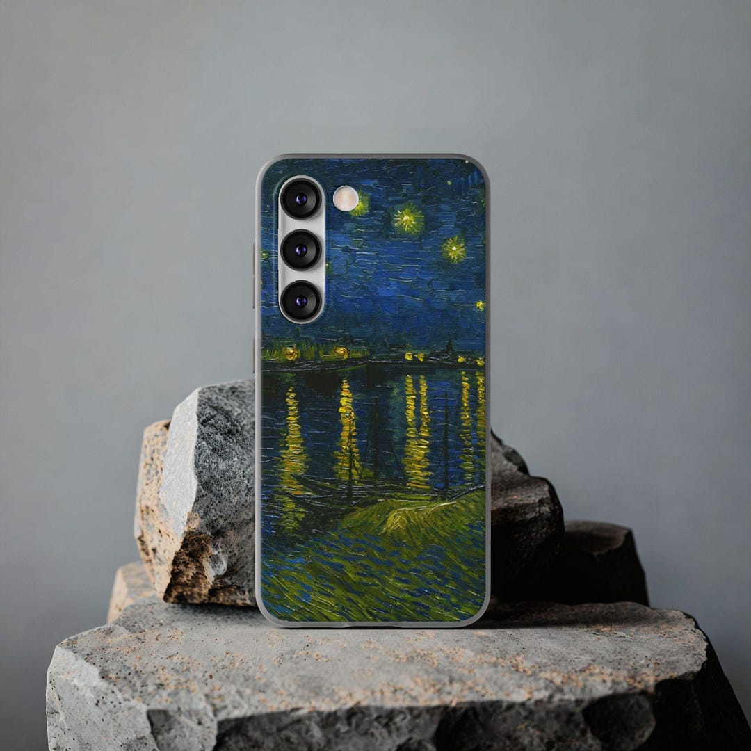Starry Night Van Gogh Phone Case, Artistic TPU Flexi Cover - Etsy
