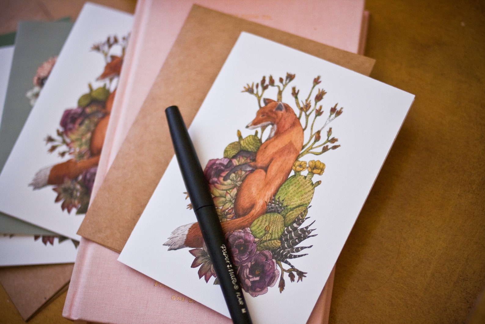 Floral Fox Note Cards Thank Yous Blank Note Cards - Etsy