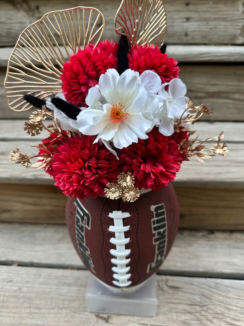 Custom Football Flower Arrangement - Etsy